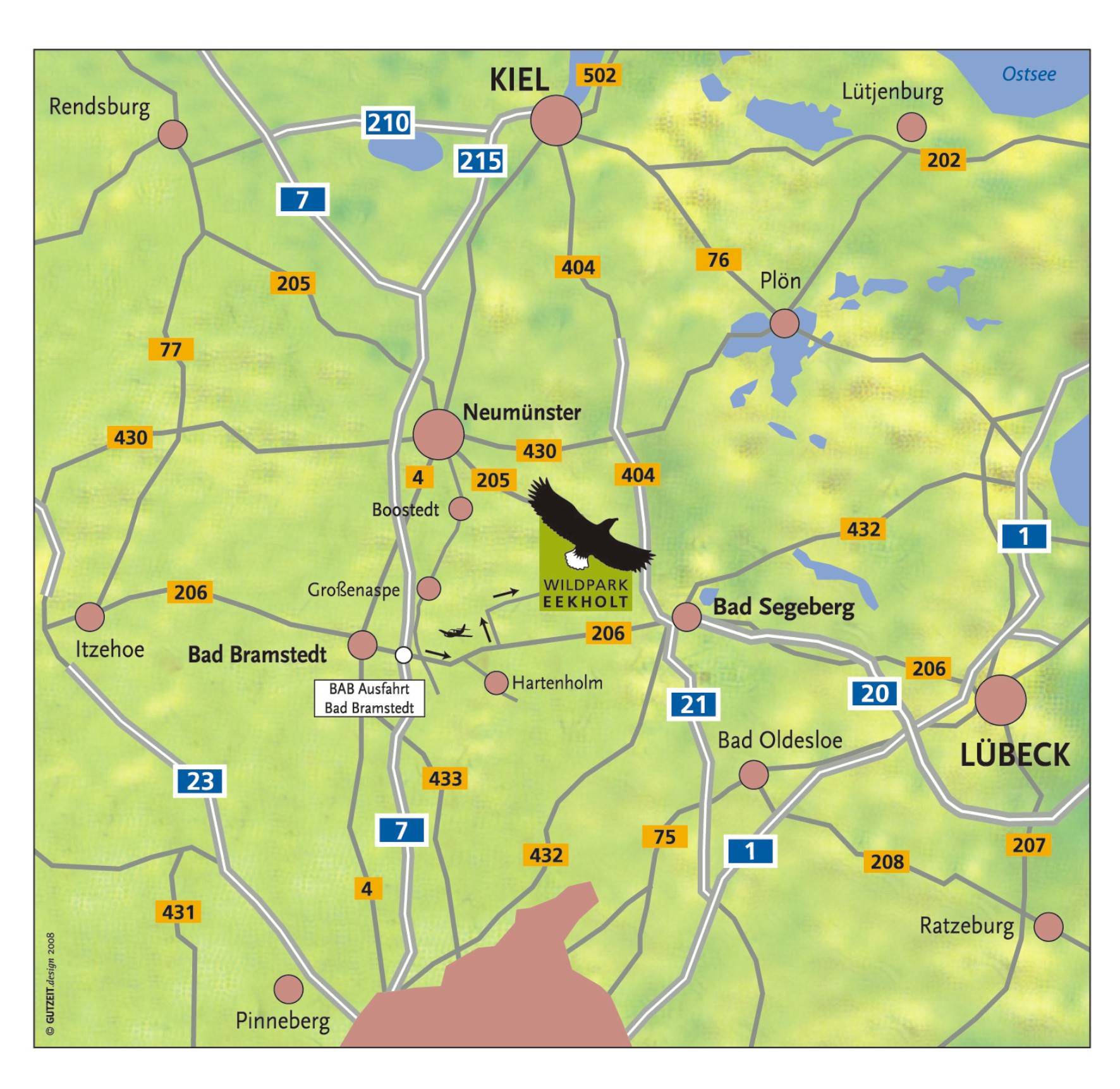 Naturerlebnisstätte Wildpark Eekholt -So finden Sie zu uns